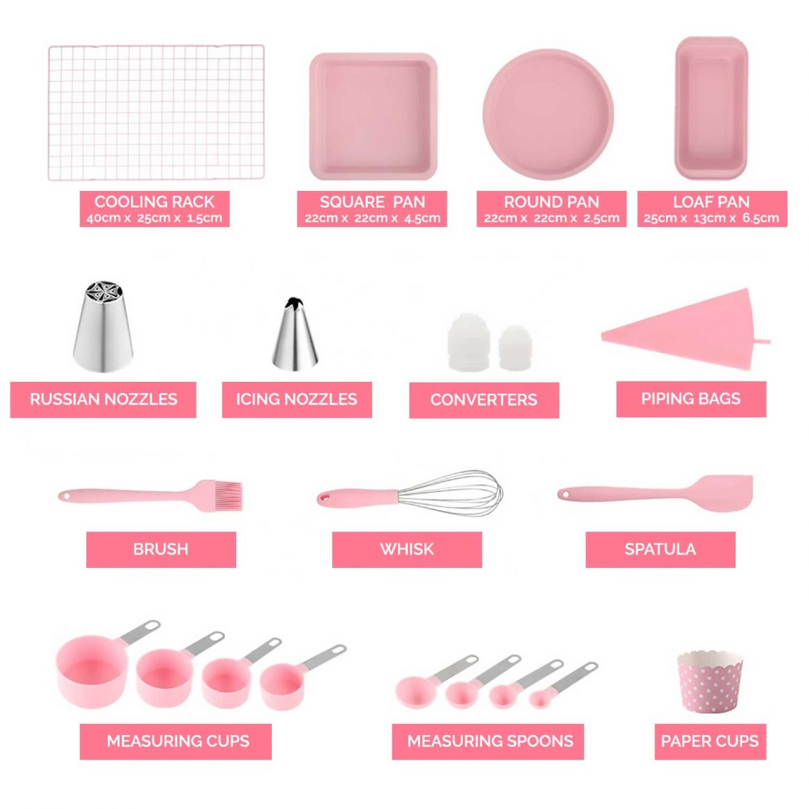 Pink Baking Set • TPCLtd • The Party Cake Ltd