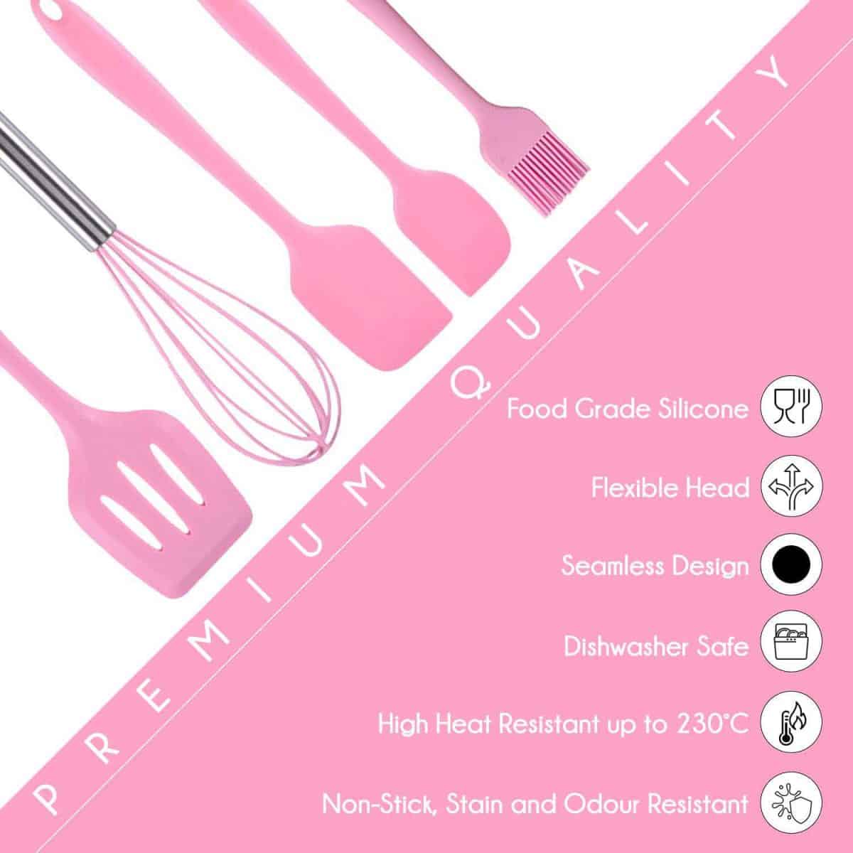 Pink Baking Utensil Set • TPCLtd • The Party Cake Ltd